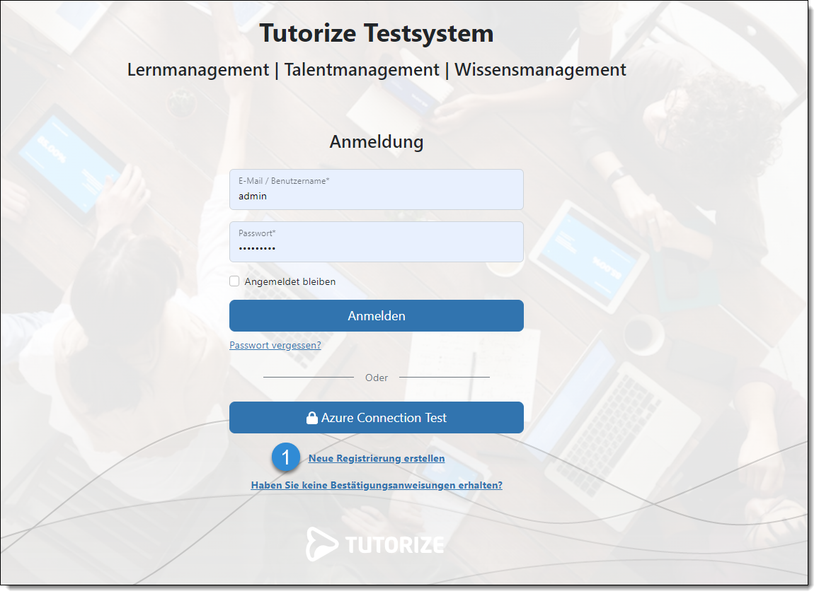 So registrieren Sie sich selbstständig im System | TUTORize